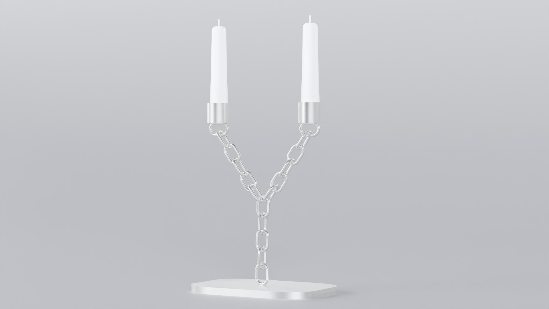 Alphabet Y Silver Chain Candleholder 3D Model True PBR Renders Zero ...