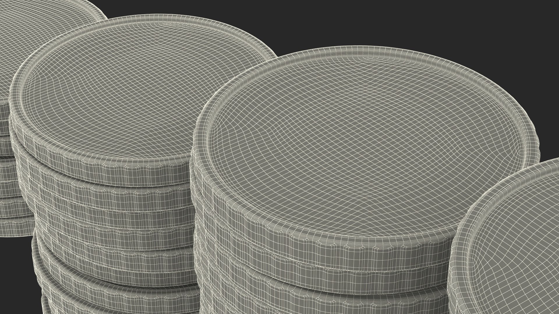 Stacked Coins Set 3D model - TurboSquid 2071360