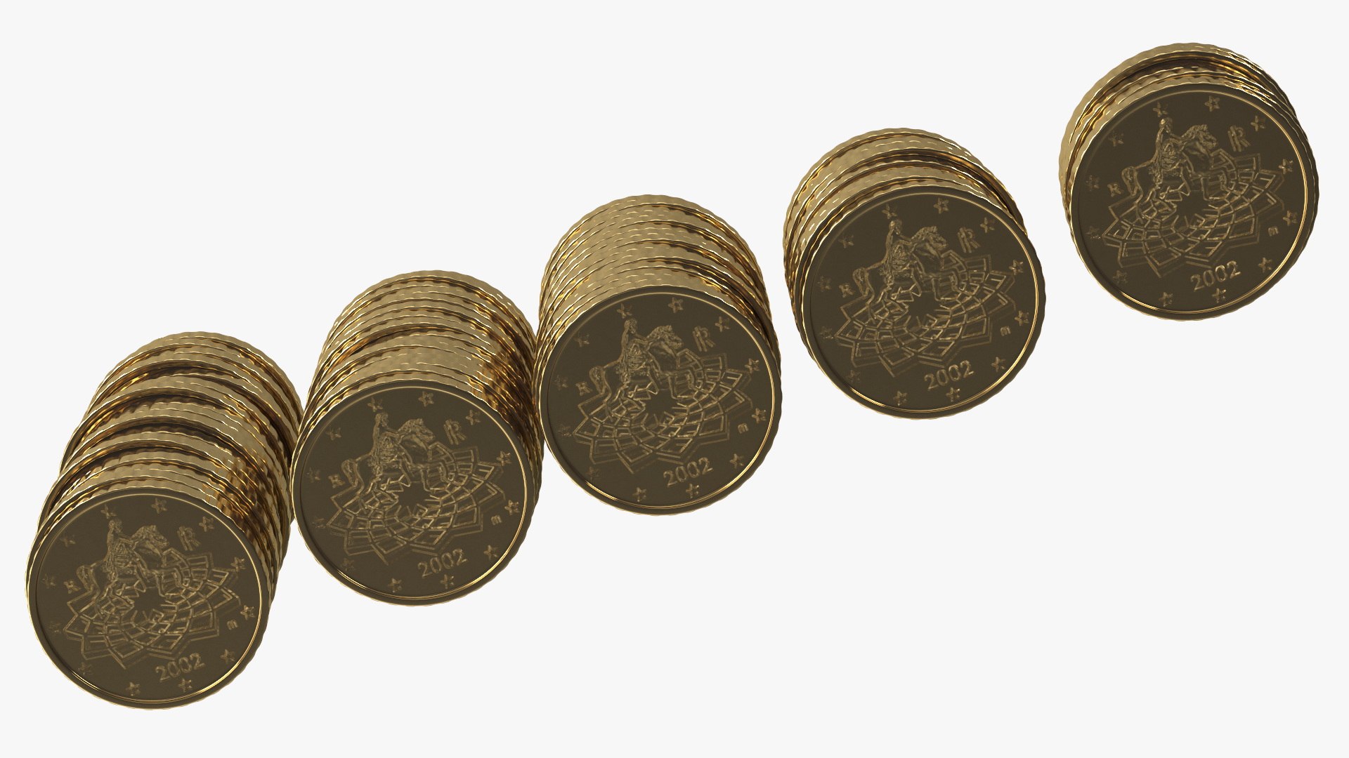 Stacked Coins Set 3D Model - TurboSquid 2071360
