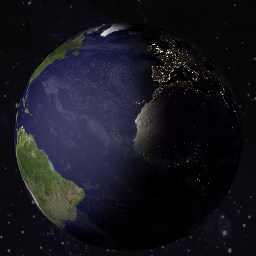 Earth Night 3d Max
