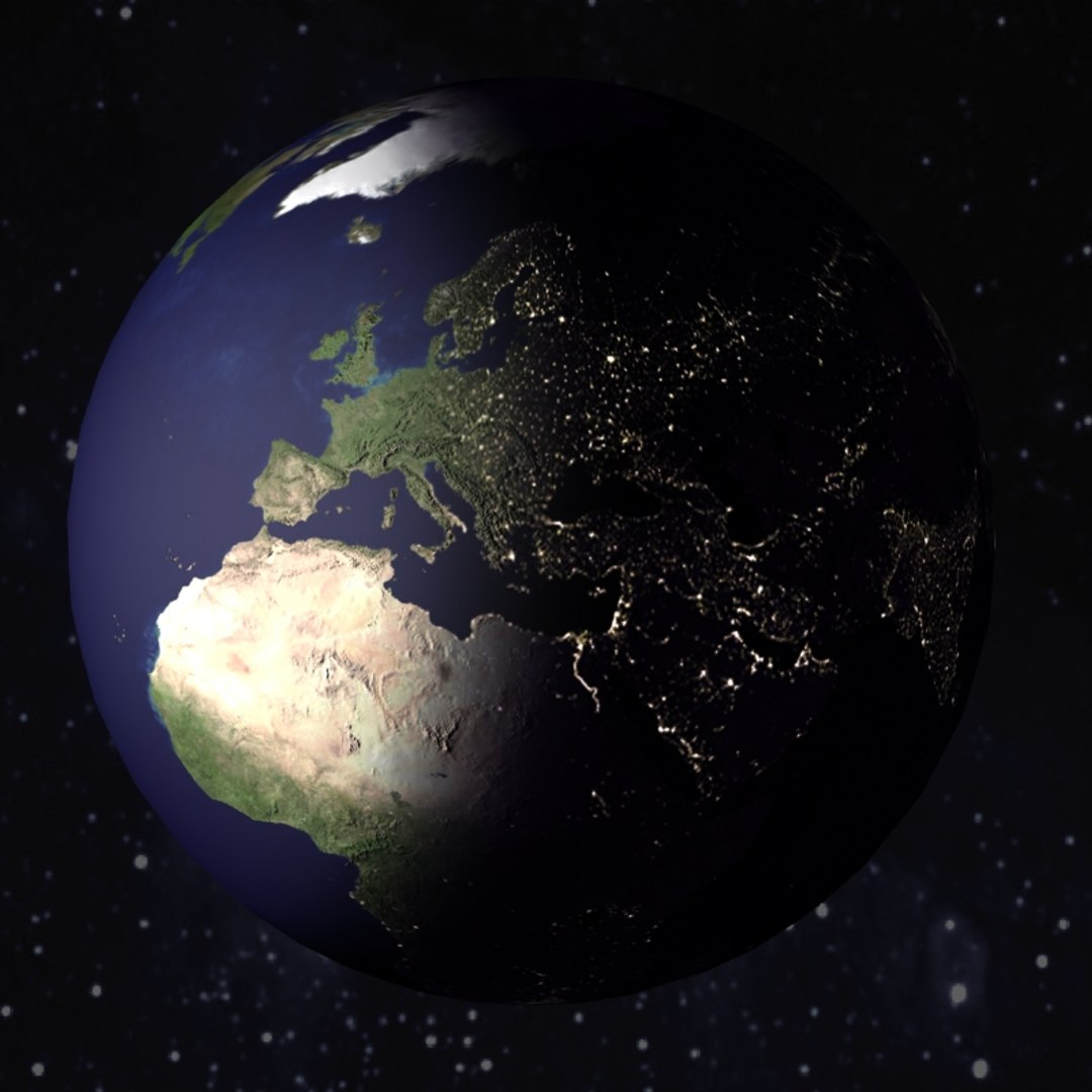 Earth Night 3d Max