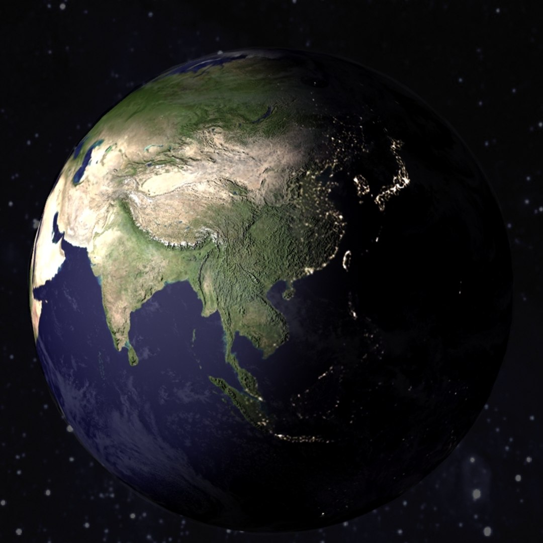 Earth Night 3d Max