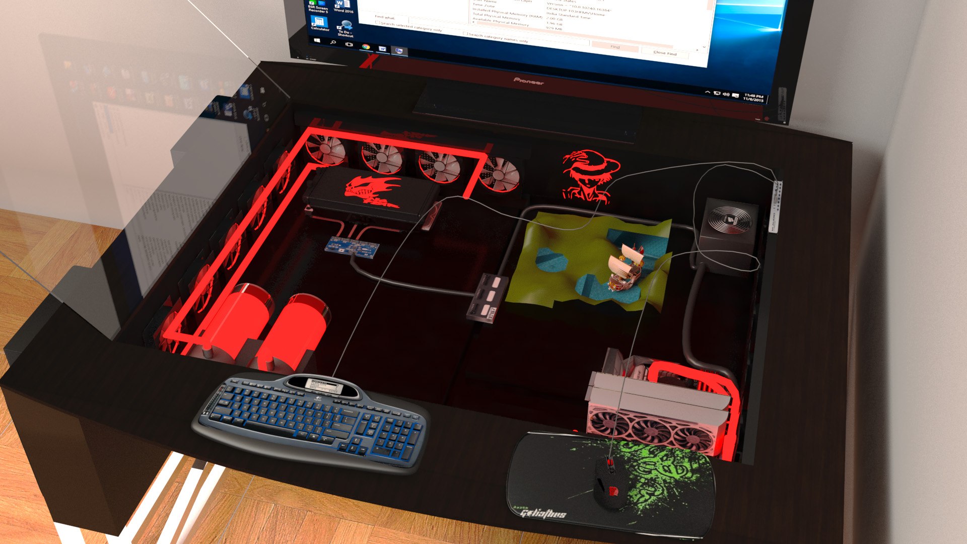 3D Mod Computer Case Desk - TurboSquid 1329077