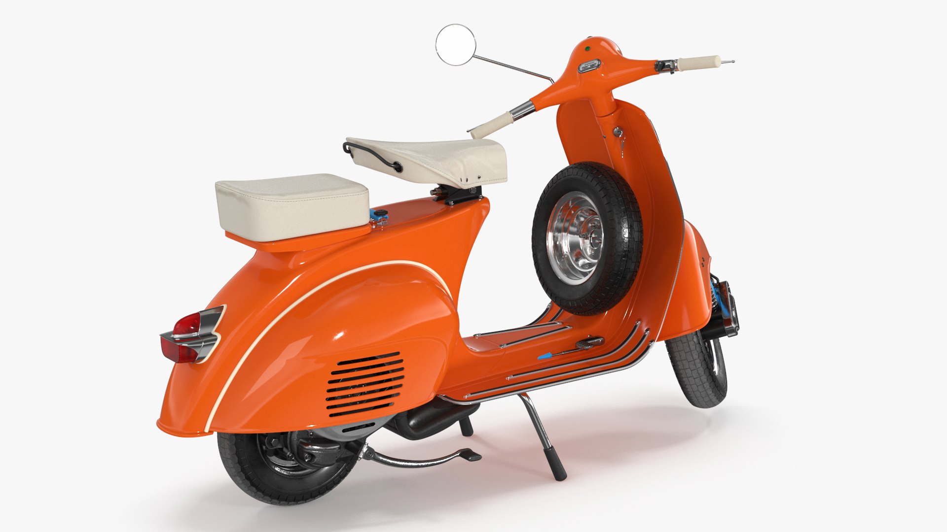 3D Vintage Scooter Orange Rigged For Maya Model - TurboSquid 2253647