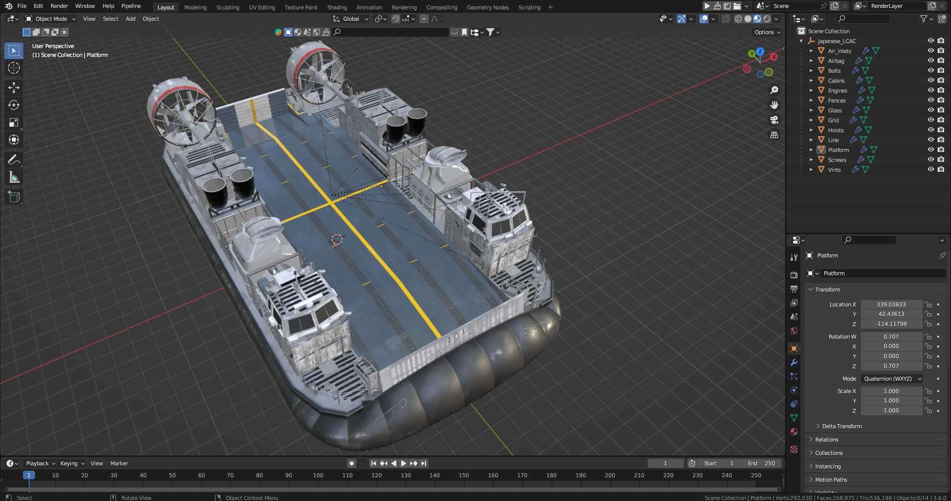 Japanese LCAC 3D Model - TurboSquid 2362514