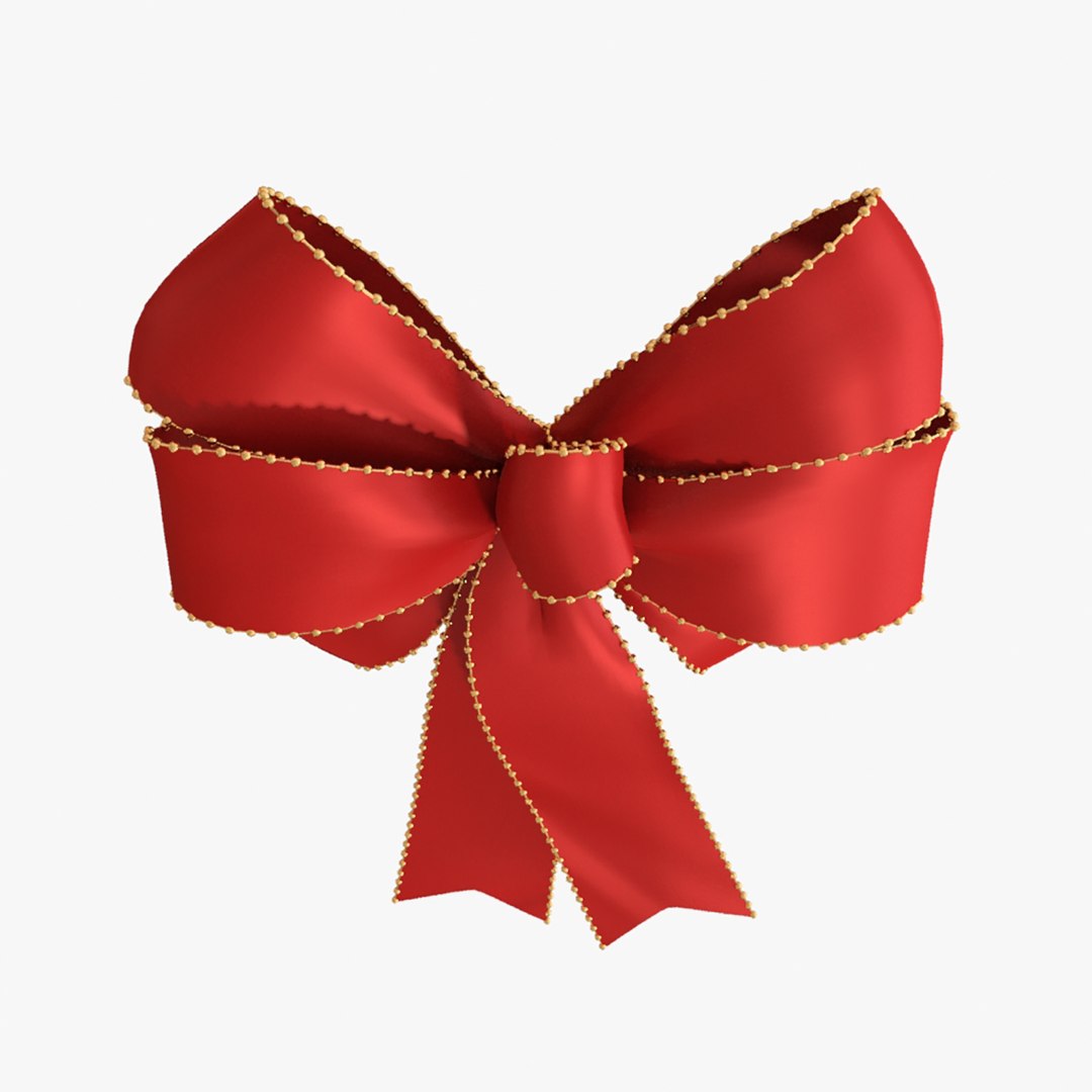 3d Model Red Bow 04