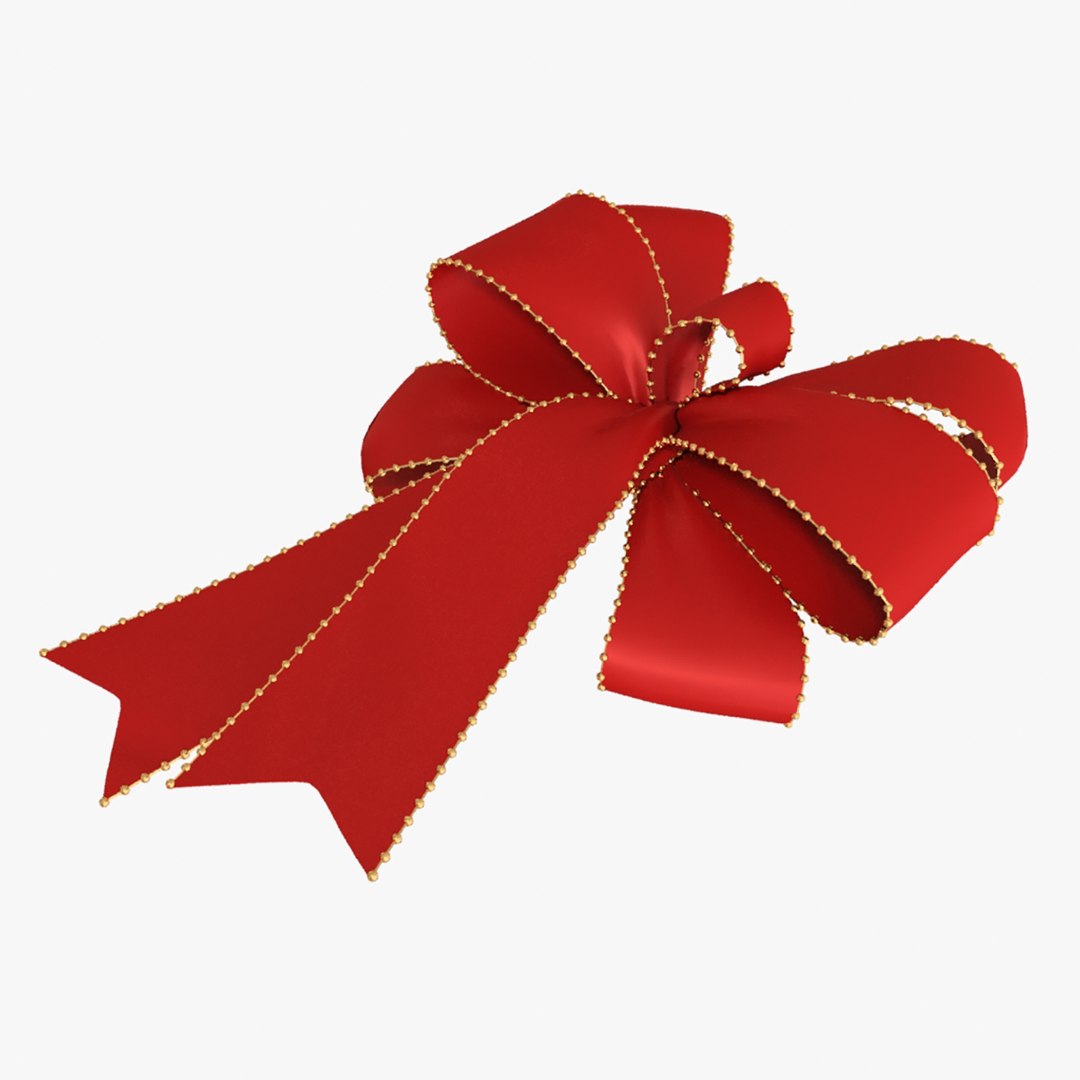 3d Model Red Bow 04