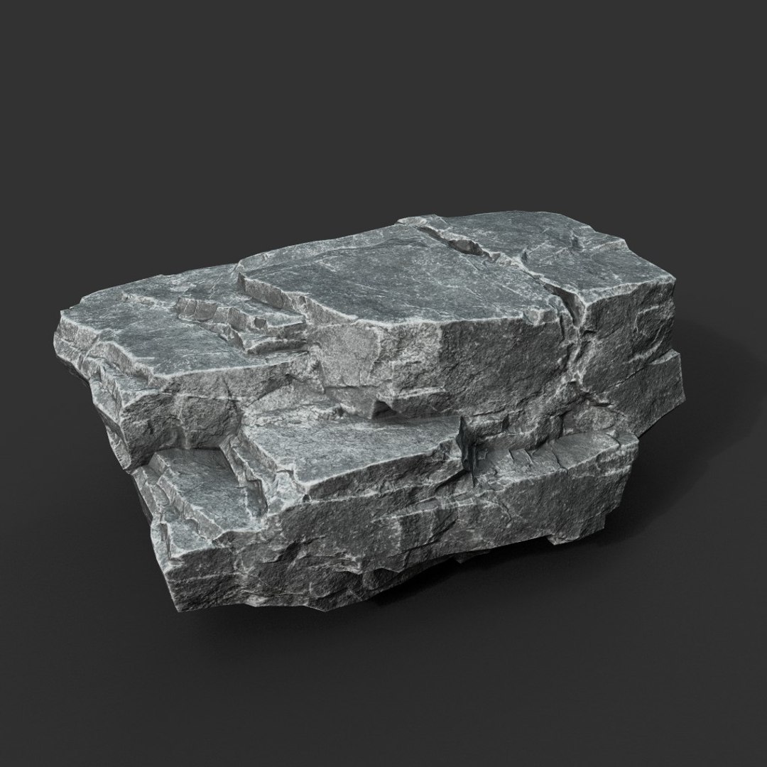 8 Low poly PBR Gray Sharp Rock - Ultra HD 16K Textures 3D model ...