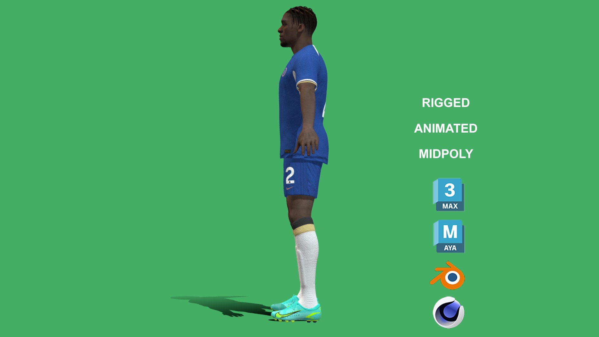3D 3D Rigged Axel Disasi Chelsea 2024 Model - TurboSquid 2137802