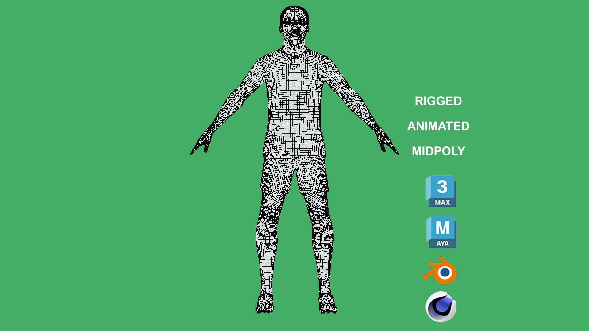 3D 3D Rigged Axel Disasi Chelsea 2024 Model - TurboSquid 2137802