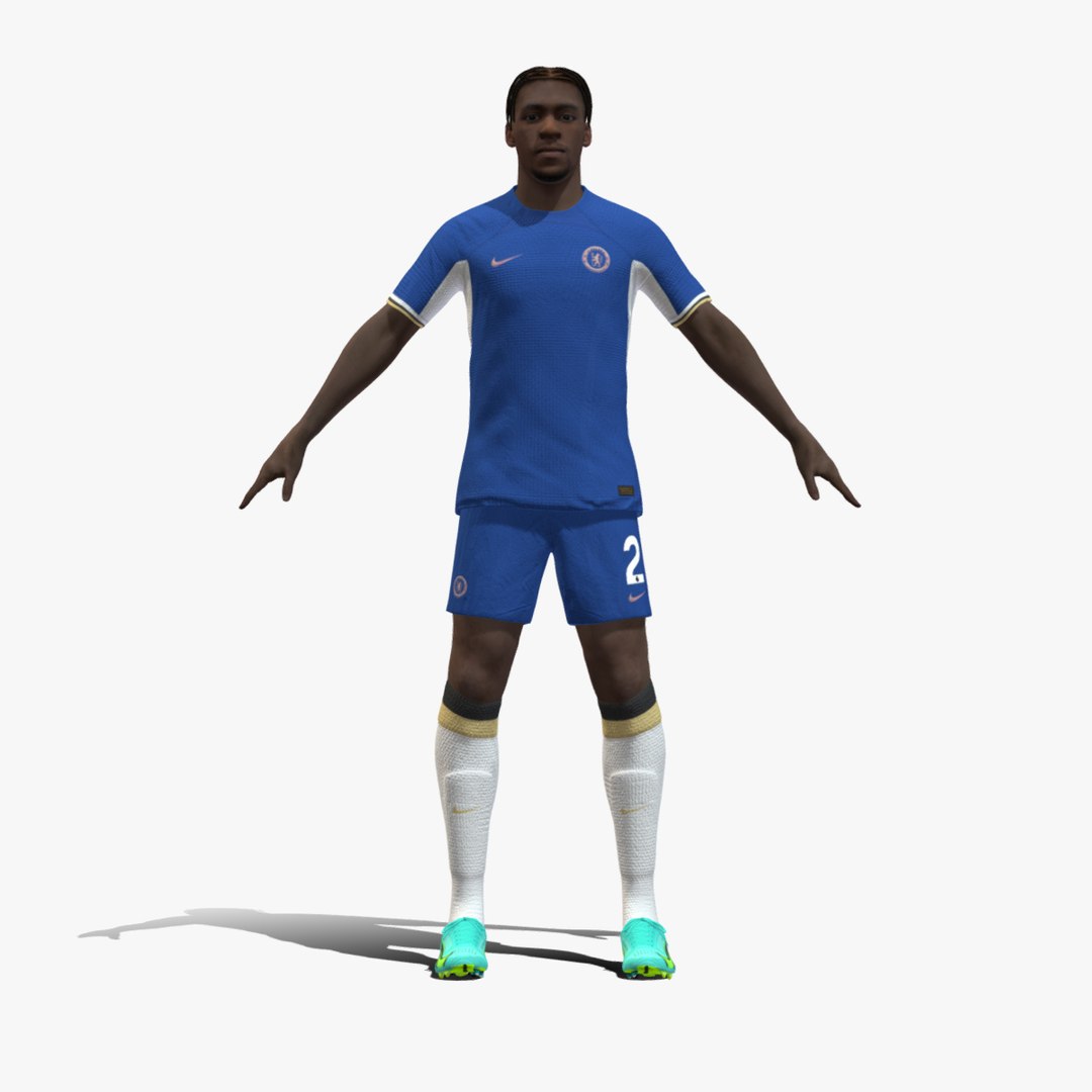 3D 3D Rigged Axel Disasi Chelsea 2024 Model - TurboSquid 2137802