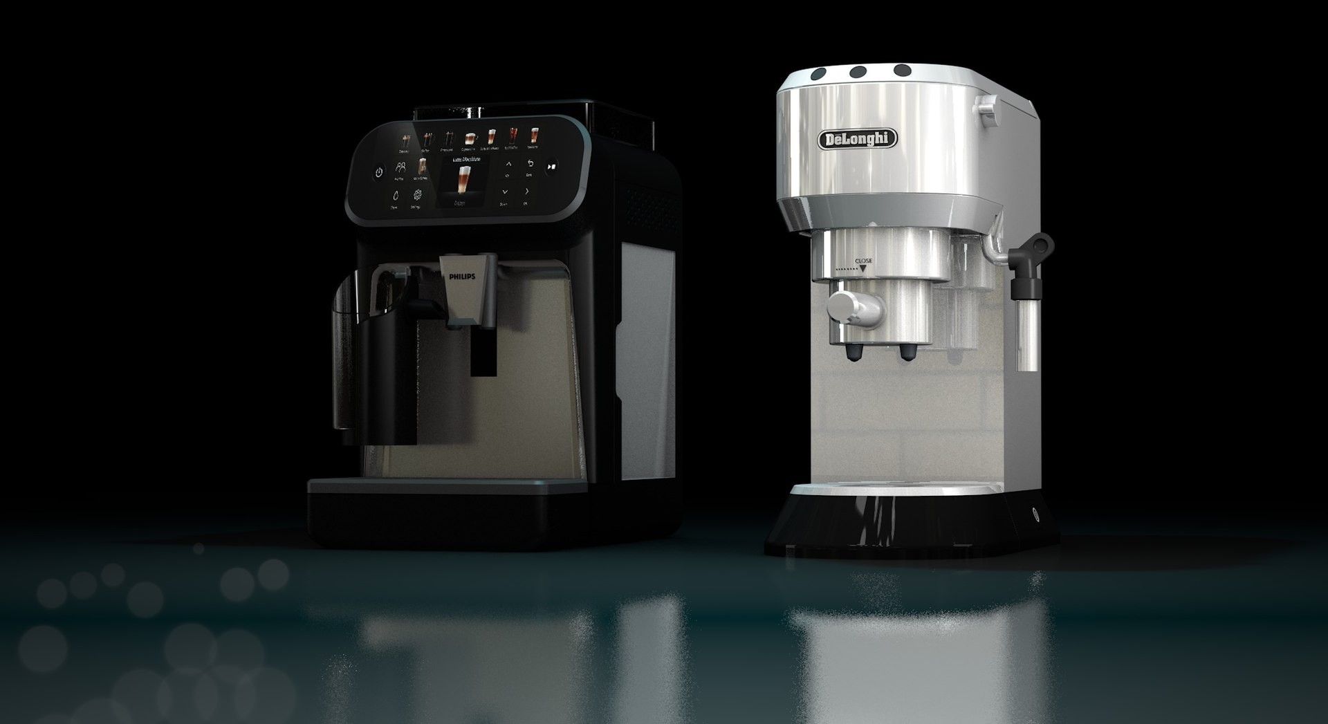Philips And DeLonghi Coffee Machine Model - TurboSquid 2295157