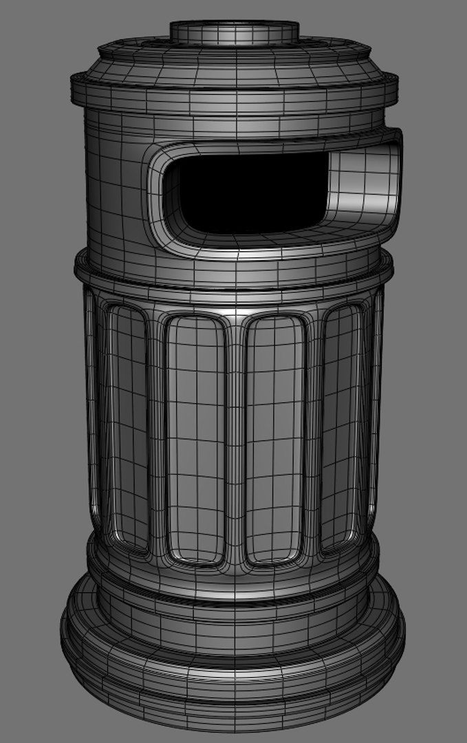 Trash Bin Europe 3d Model