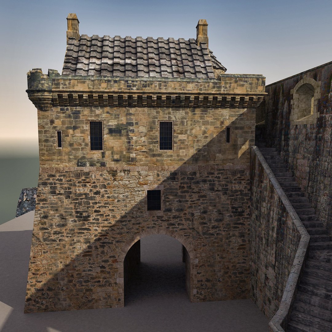 3dsmax Edinburgh Castle Scene