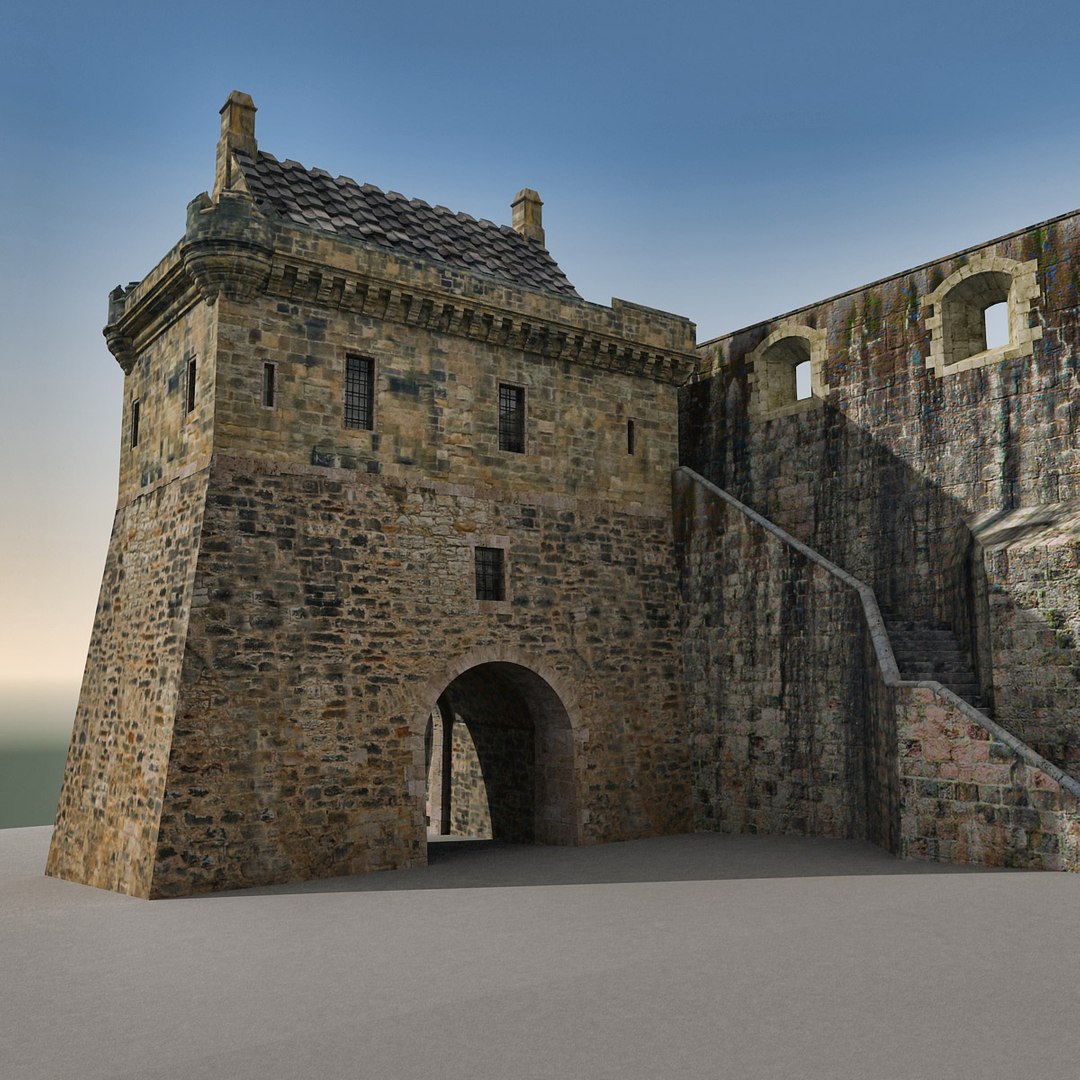3dsmax Edinburgh Castle Scene