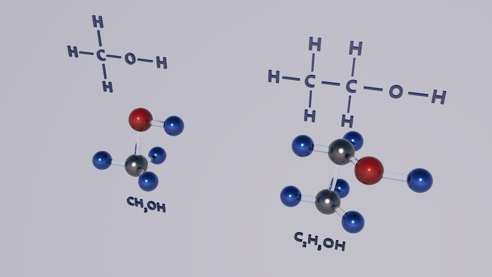3D Model Structtura Structure Methanol Ethanol - TurboSquid 1709125