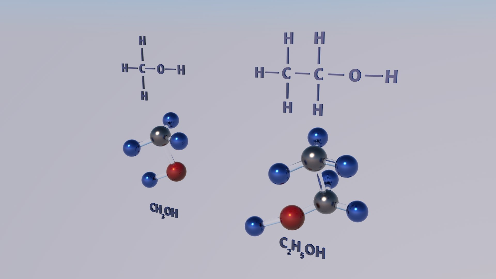 3D Model Structtura Structure Methanol Ethanol - TurboSquid 1709125