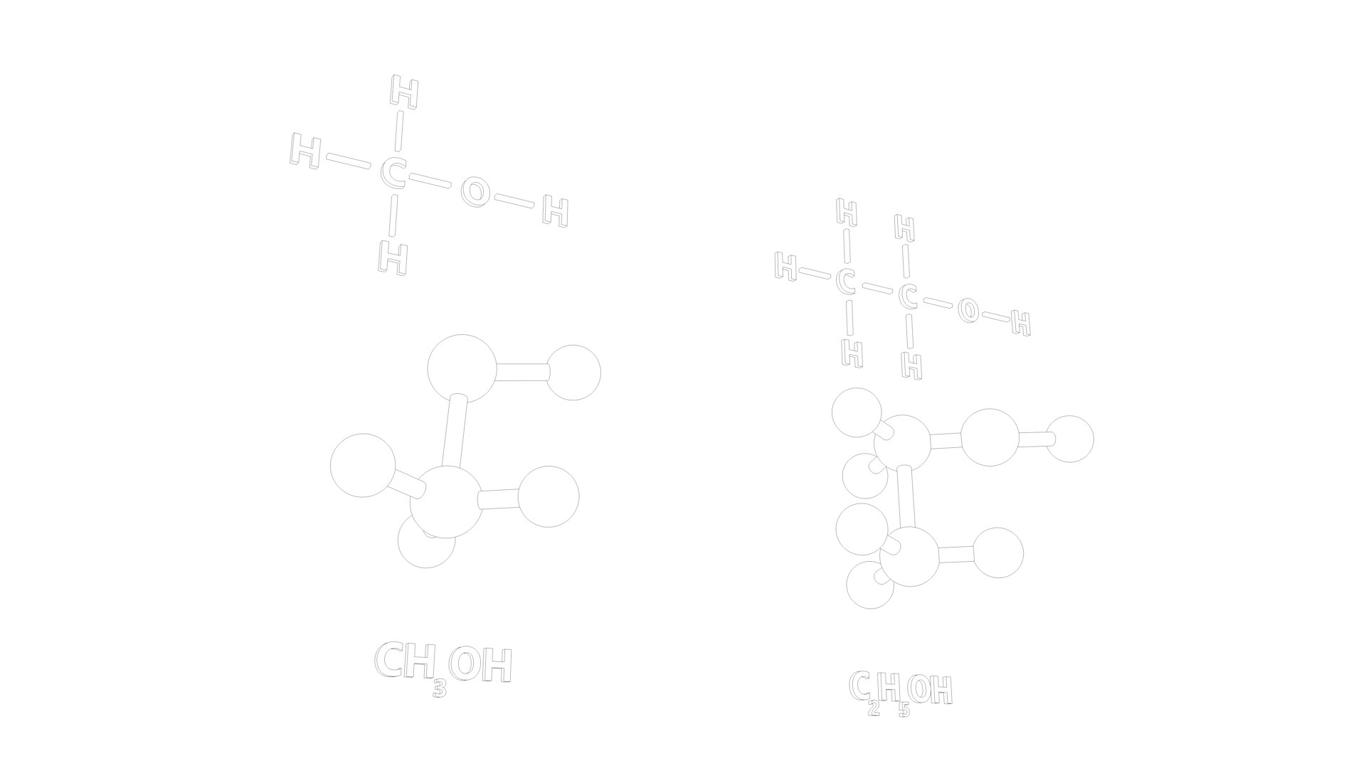 3D Model Structtura Structure Methanol Ethanol - TurboSquid 1709125