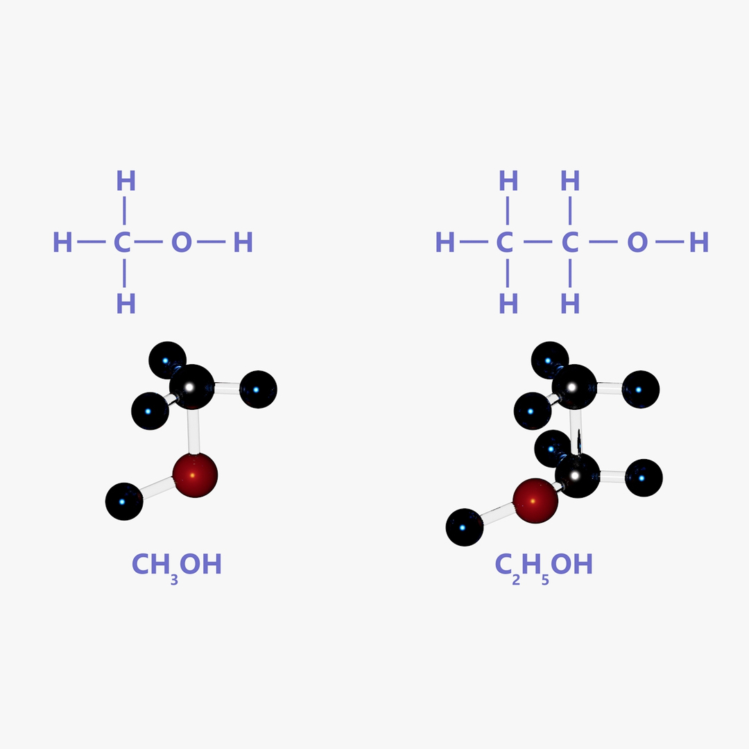 3D model structtura structure methanol ethanol - TurboSquid 1709125