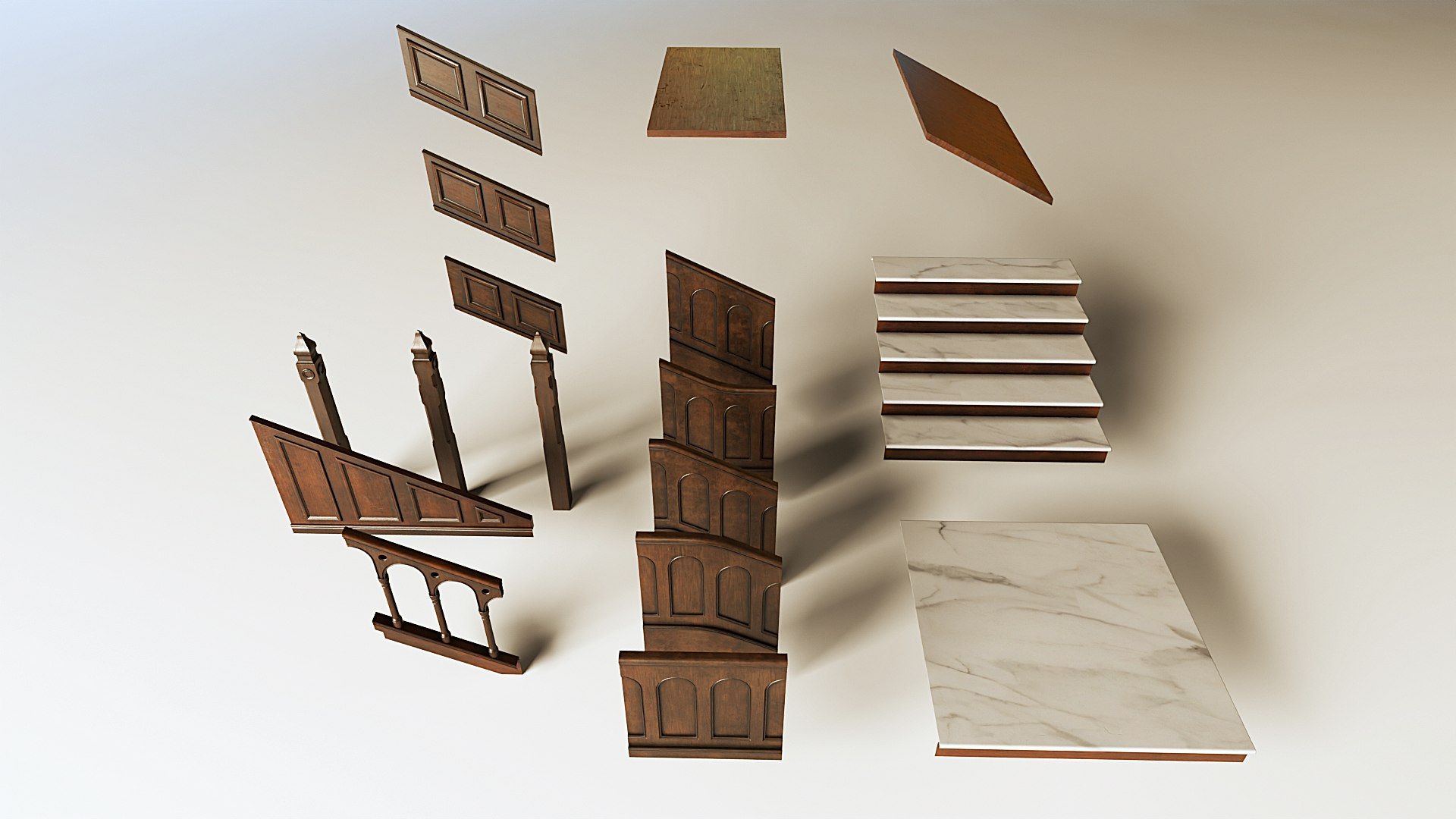 Staircase Standard Modular Asset 3D Model - TurboSquid 2307041