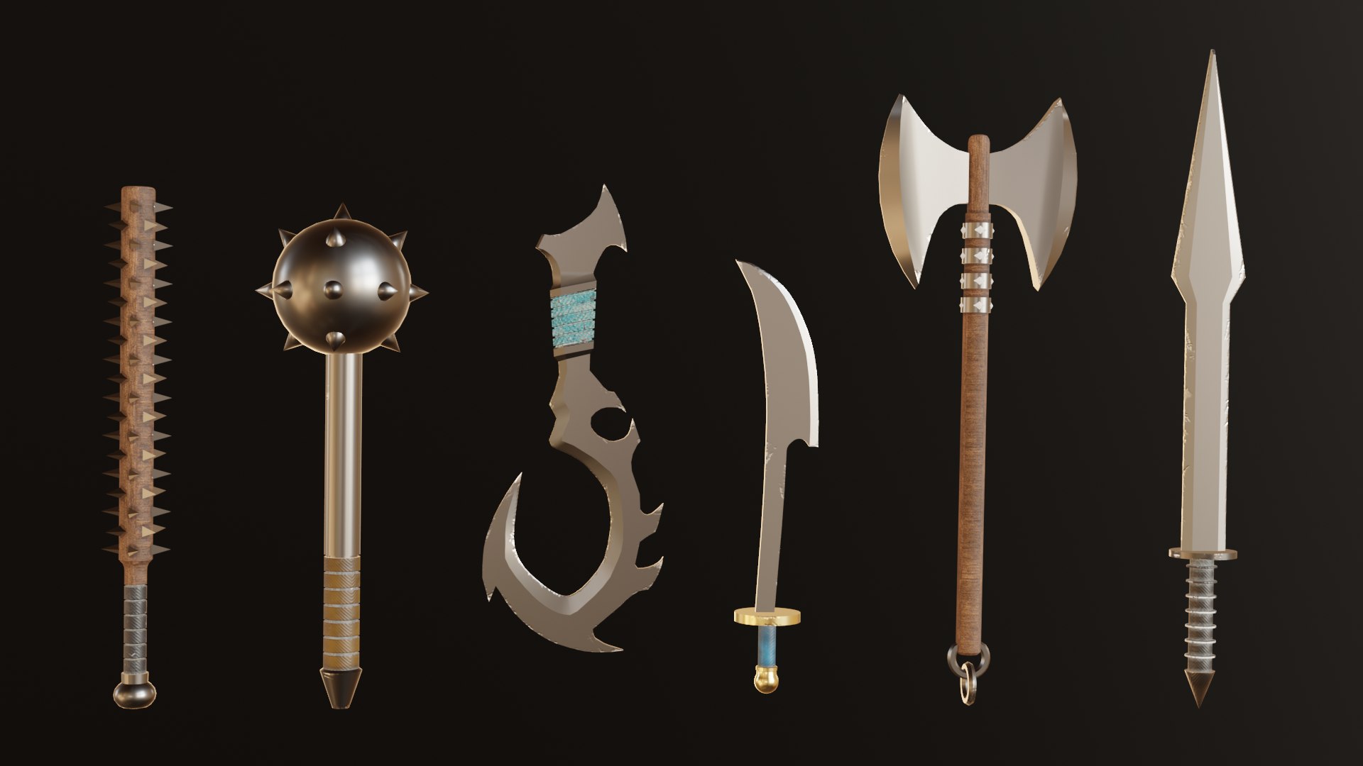 Collection of swords 3D model - TurboSquid 2075355