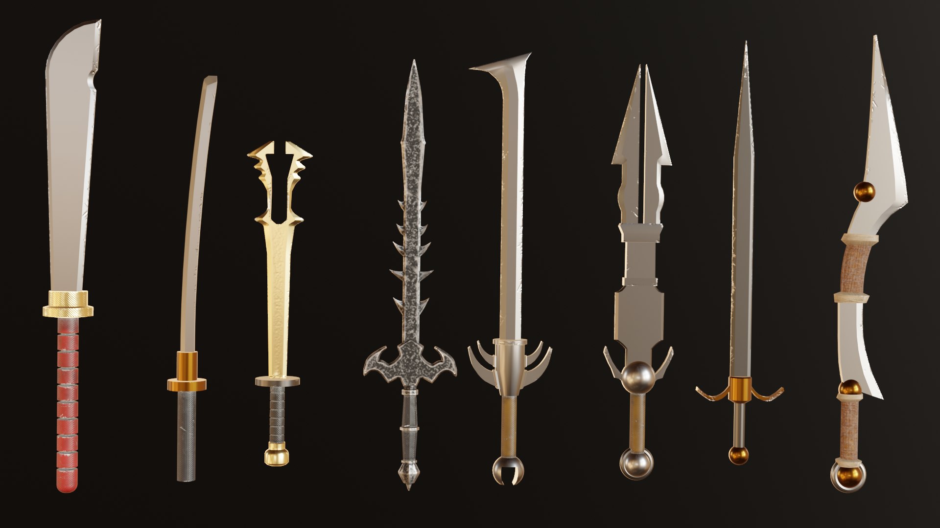 Collection Of Swords 3D Model - TurboSquid 2075355