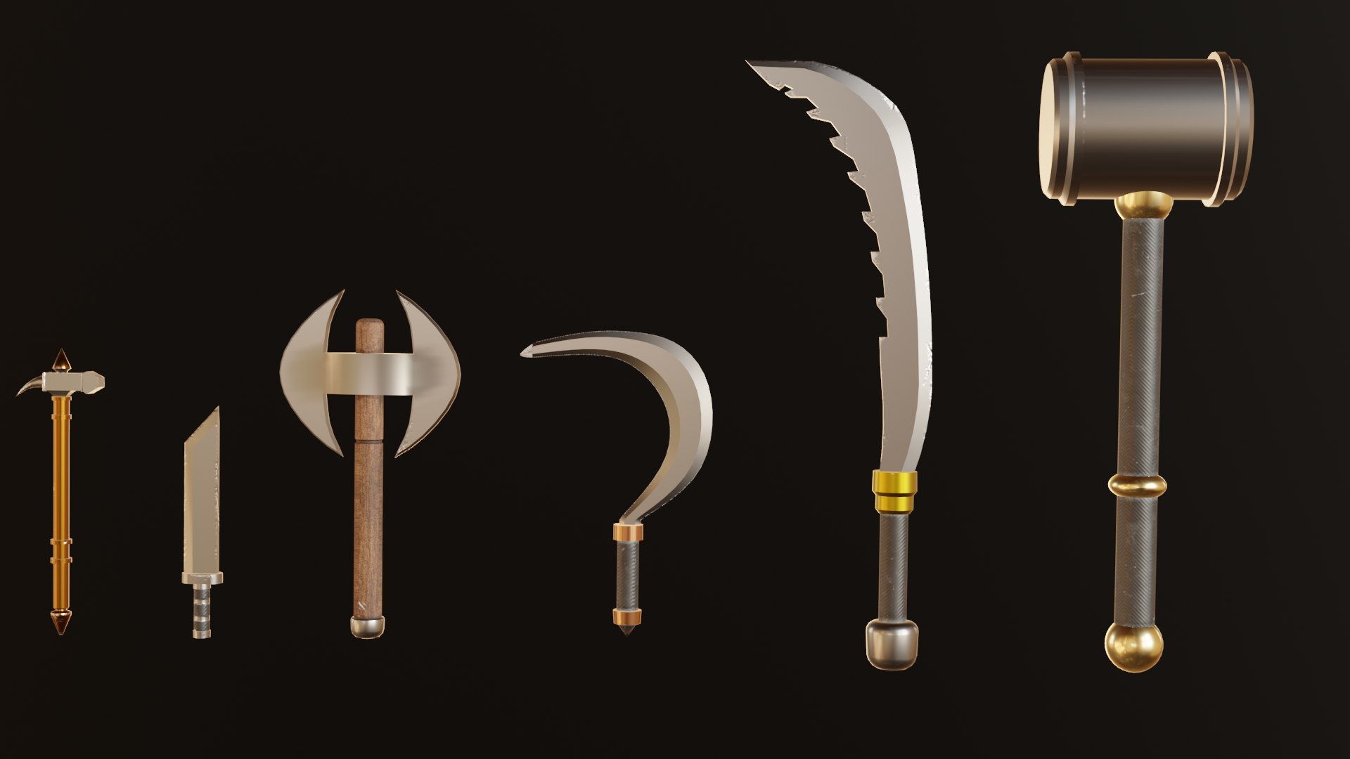 Collection Of Swords 3D Model - TurboSquid 2075355