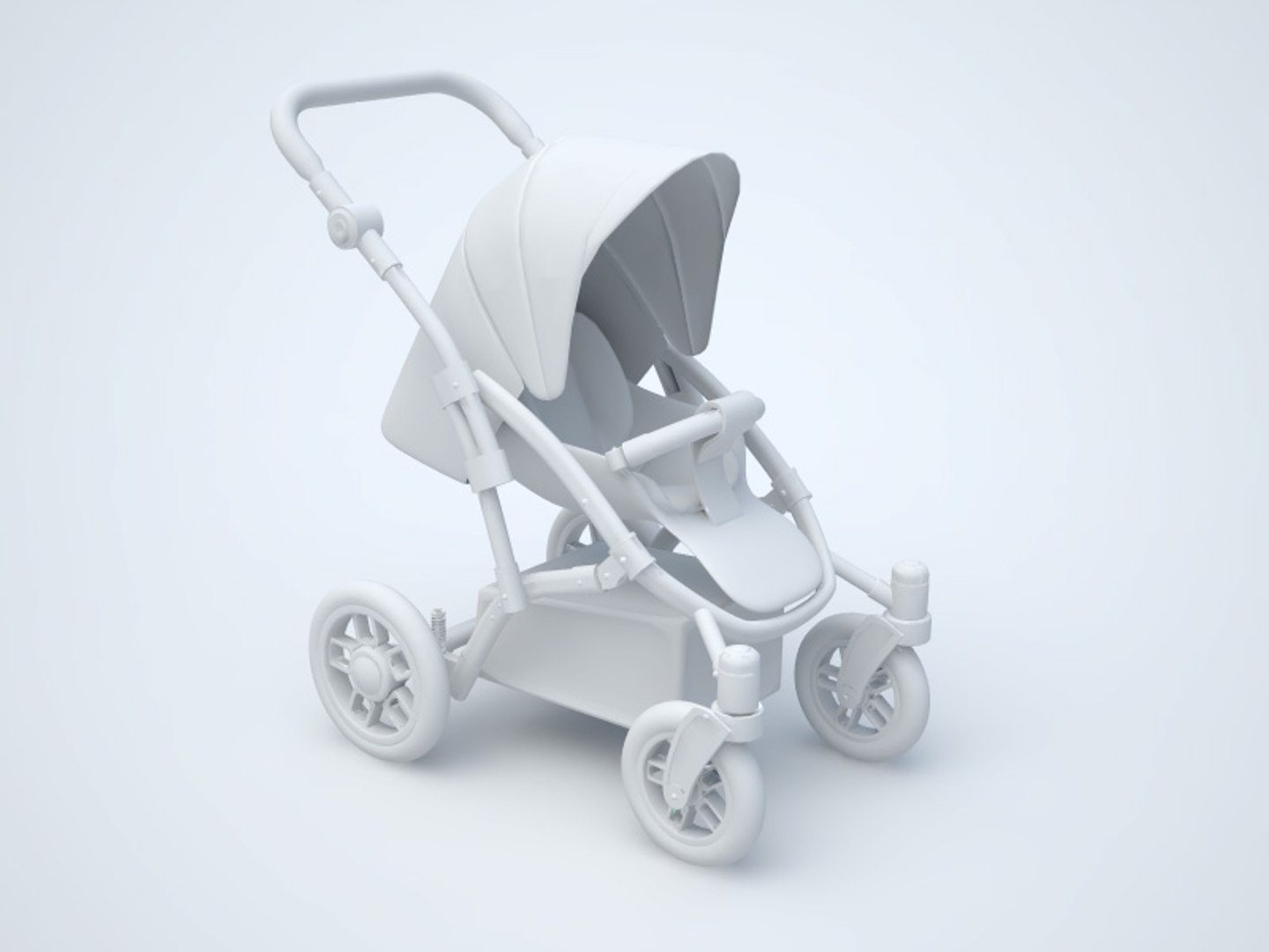 Baby Stroller 3d C4d