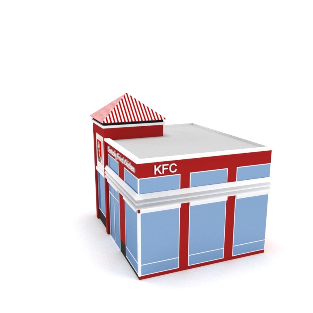 Kfc Building Polys Model - TurboSquid 1338279