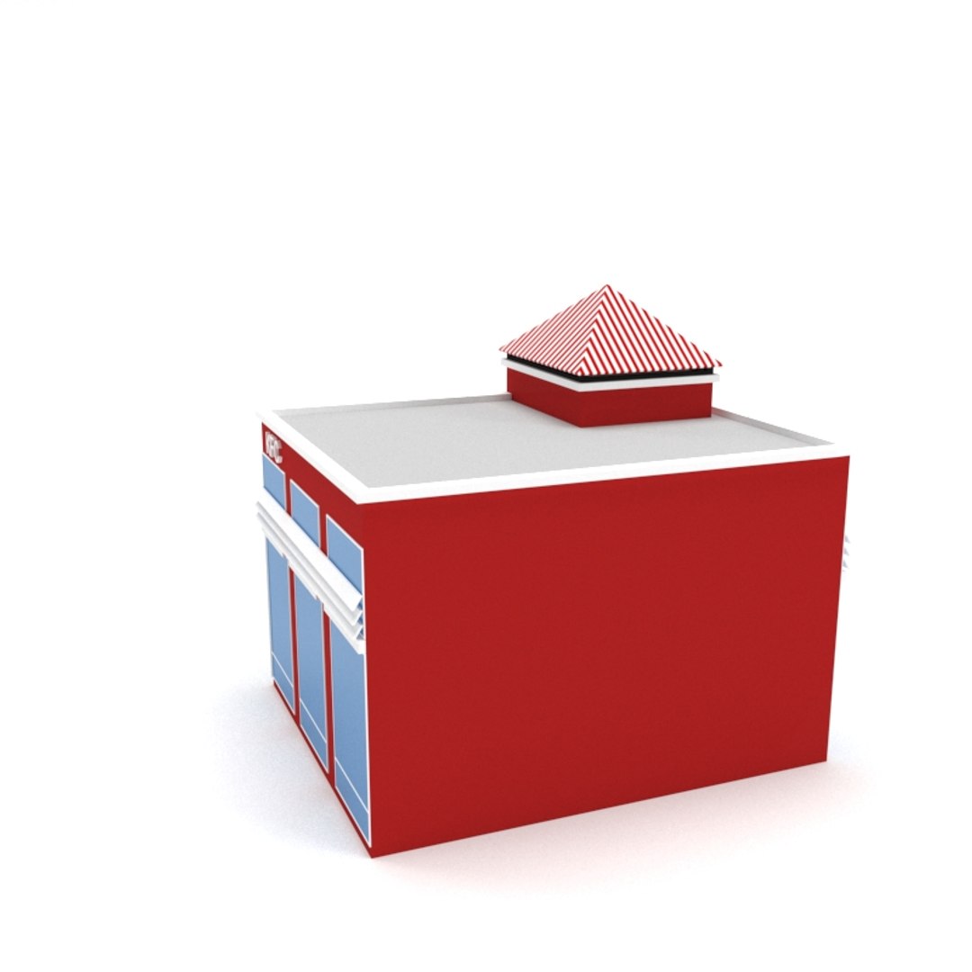 Kfc Building Polys Model - TurboSquid 1338279