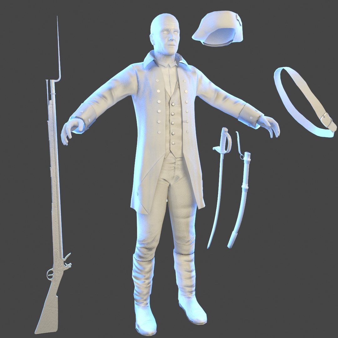 American Revolution Soldier 3D Model - TurboSquid 1456671