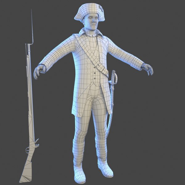 American revolution soldier 3D model - TurboSquid 1456671