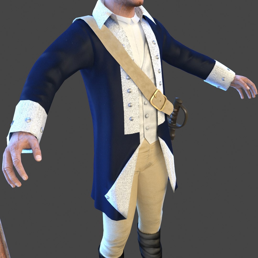 American Revolution Soldier 3D Model - TurboSquid 1456671