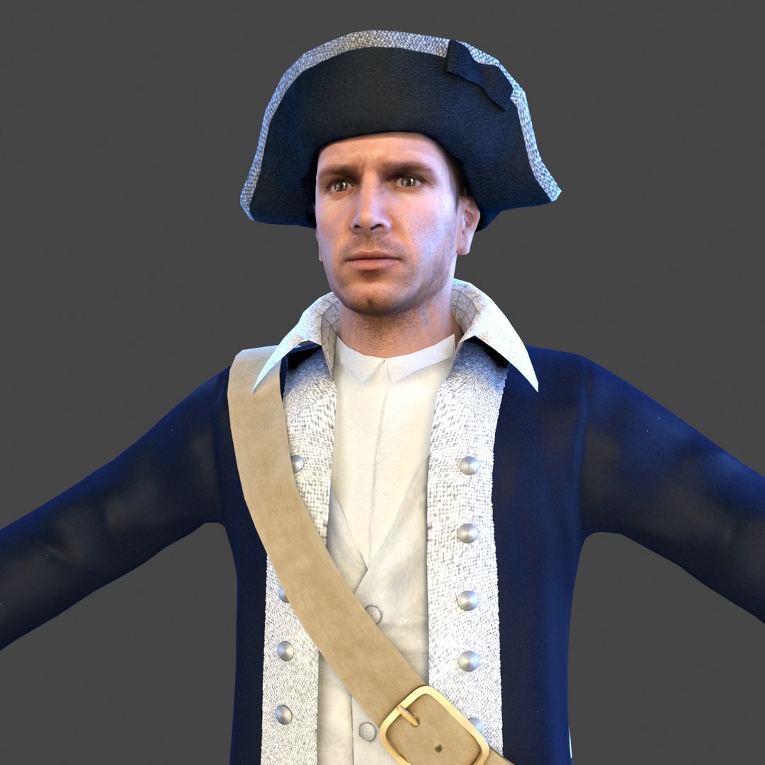 American Revolution Soldier 3D Model - TurboSquid 1456671