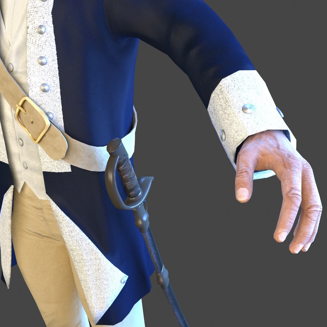 American Revolution Soldier 3D Model - TurboSquid 1456671