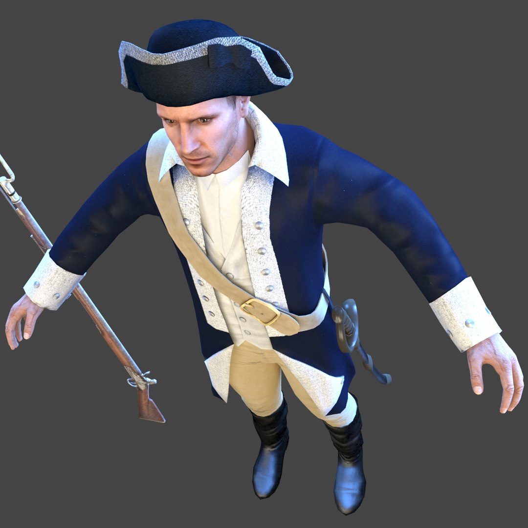 American Revolution Soldier 3D Model - TurboSquid 1456671