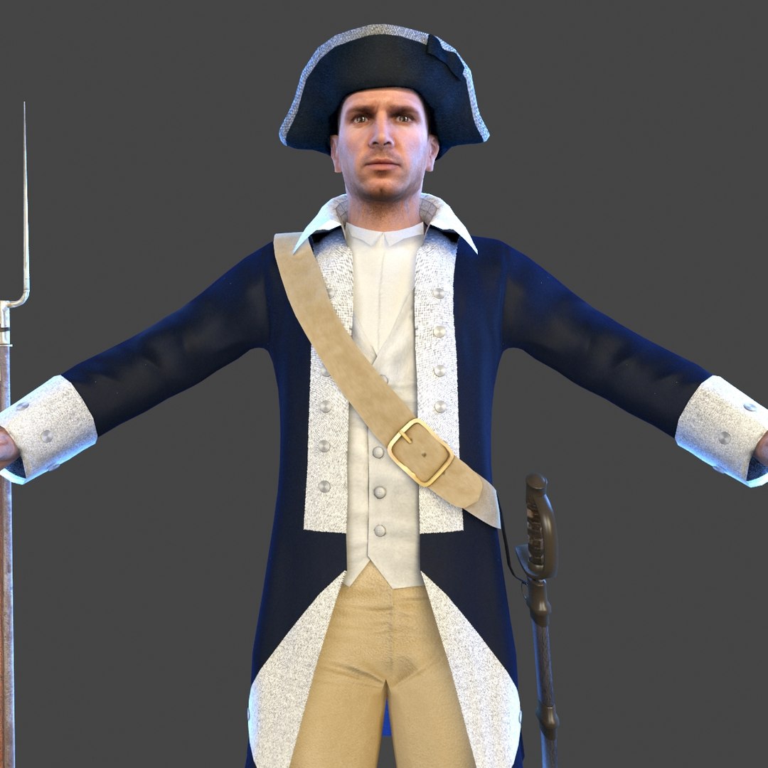 American Revolution Soldier 3D Model - TurboSquid 1456671
