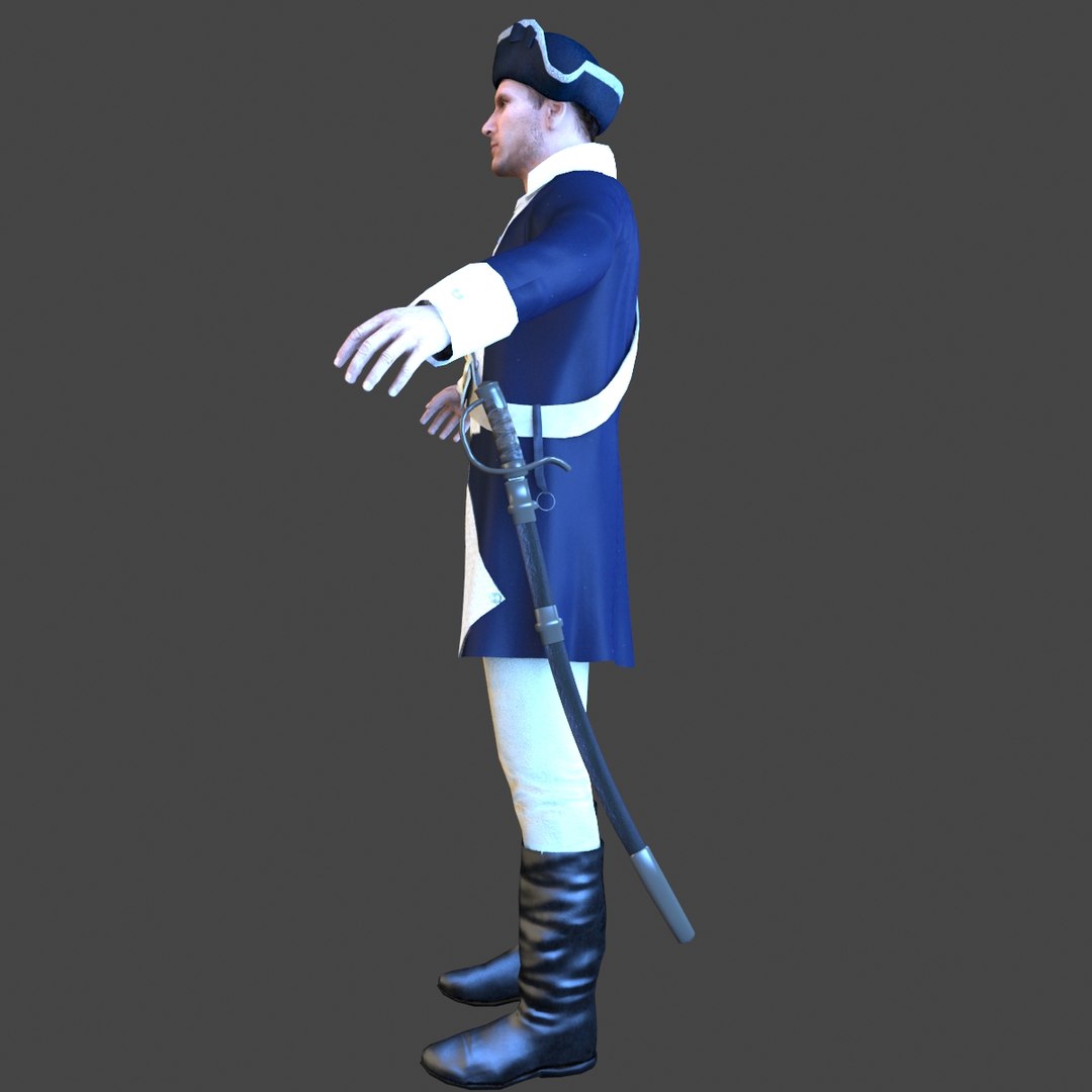 American Revolution Soldier 3D Model - TurboSquid 1456671
