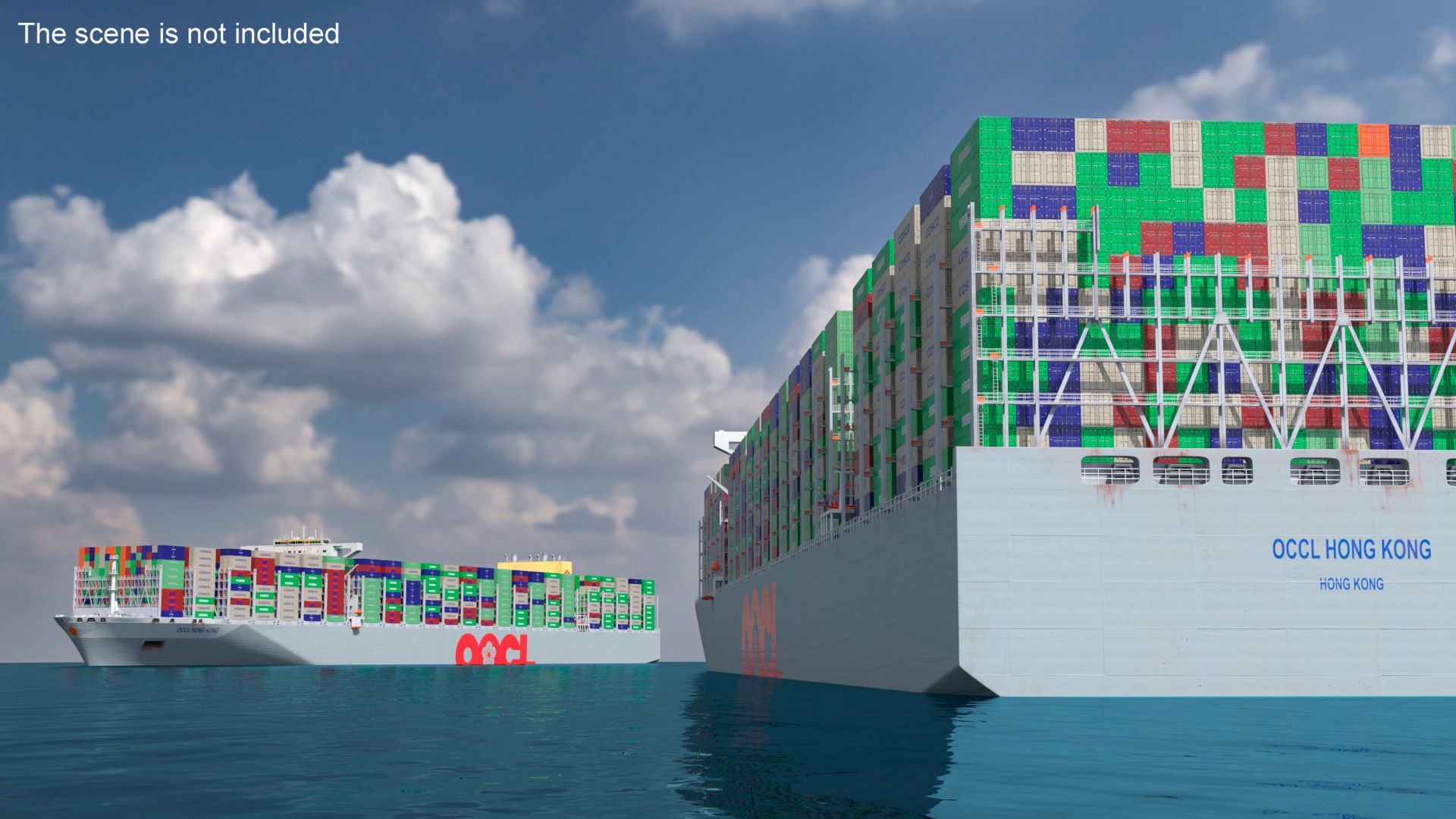 OOCL Mega Container Ships Model - TurboSquid 2410938