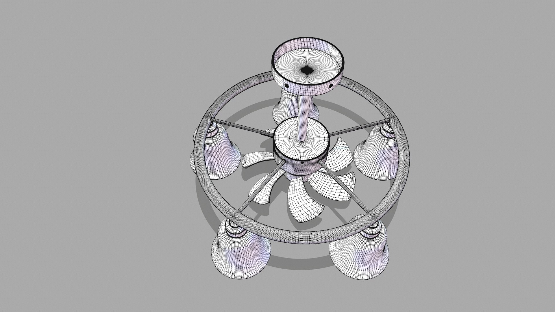 3D Fans With Lights Model - TurboSquid 2268419