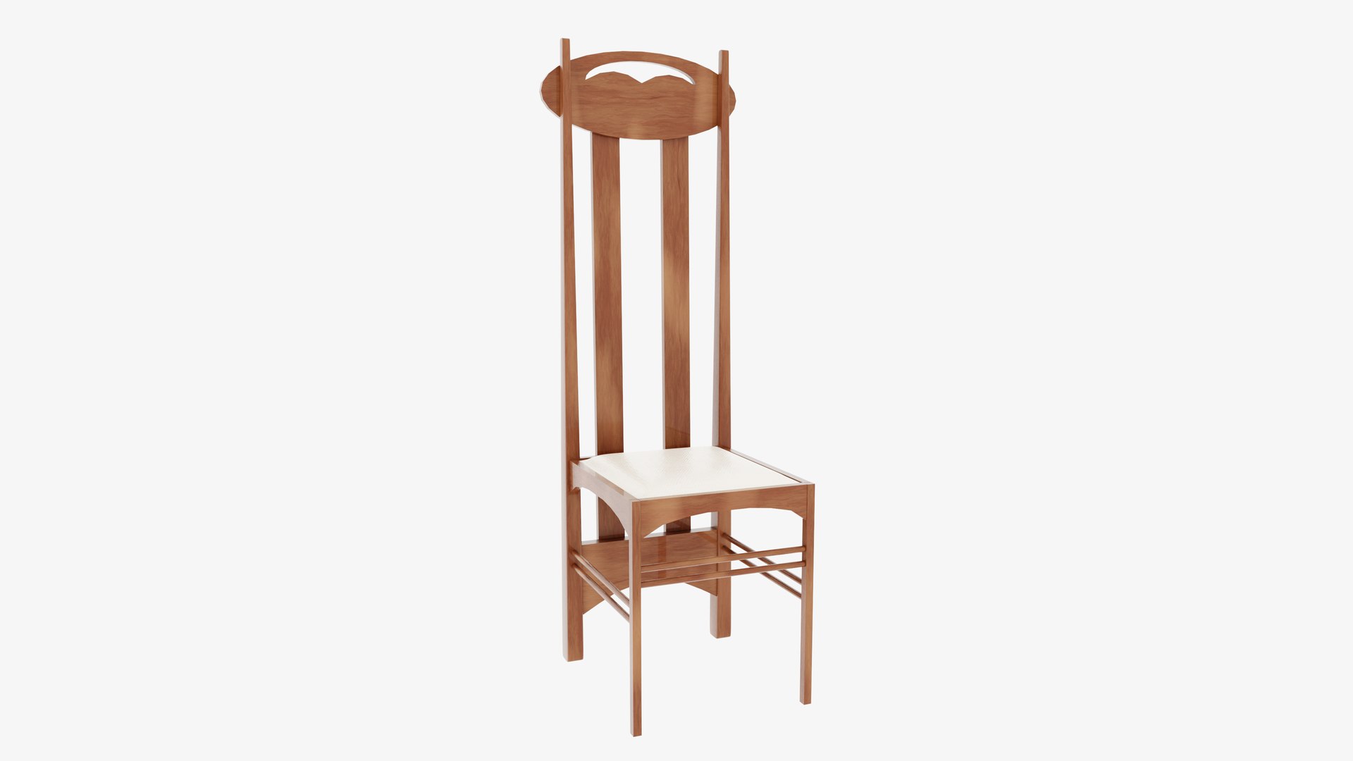 modelo 3d Charles Rennie Mackintosh - Argyle High Back Chair ...