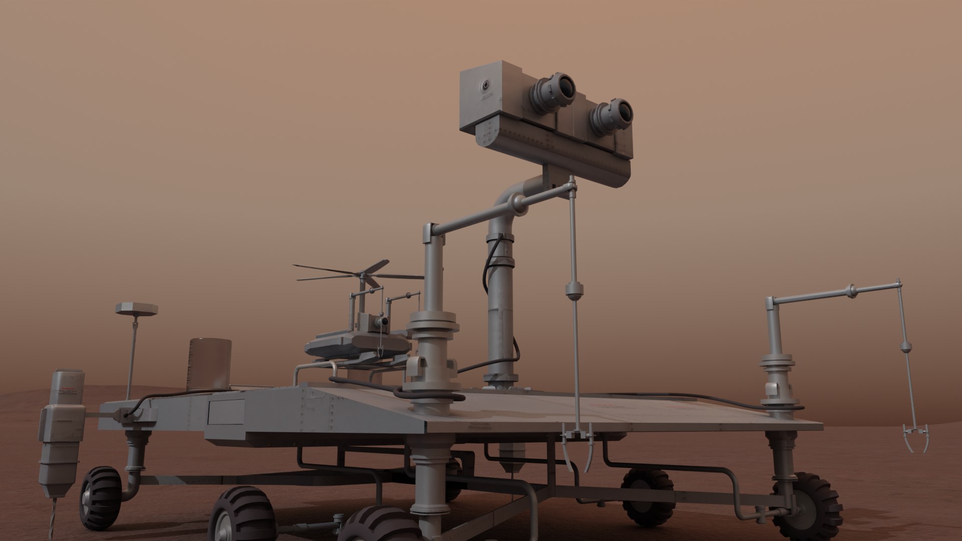 3D Model Mars Rover And Vehicles - TurboSquid 1950770