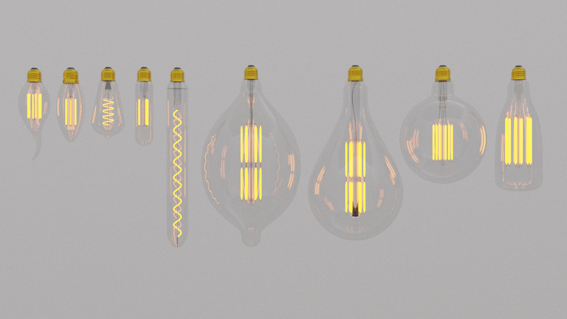 3D Edison Lamps Collection Model - TurboSquid 2034598
