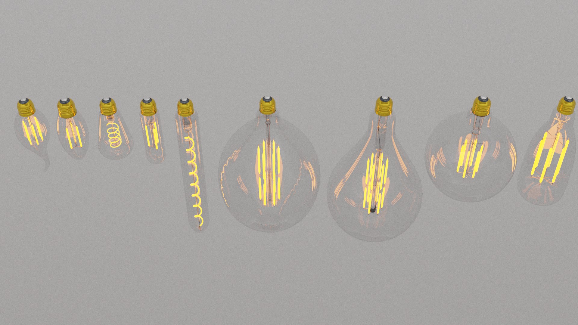 3D Edison Lamps Collection Model - TurboSquid 2034598
