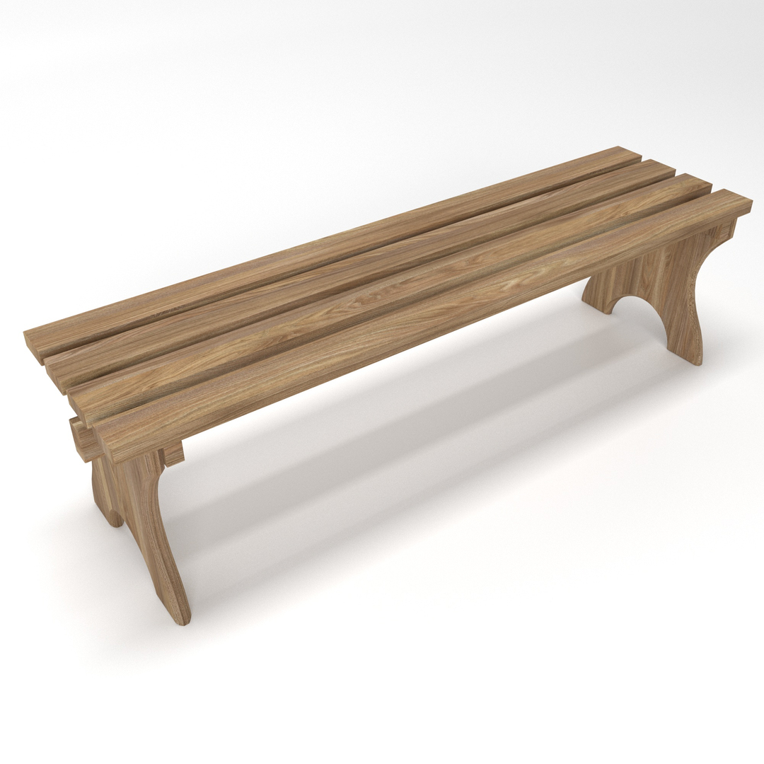 Free bench wood 3D model - TurboSquid 1279402