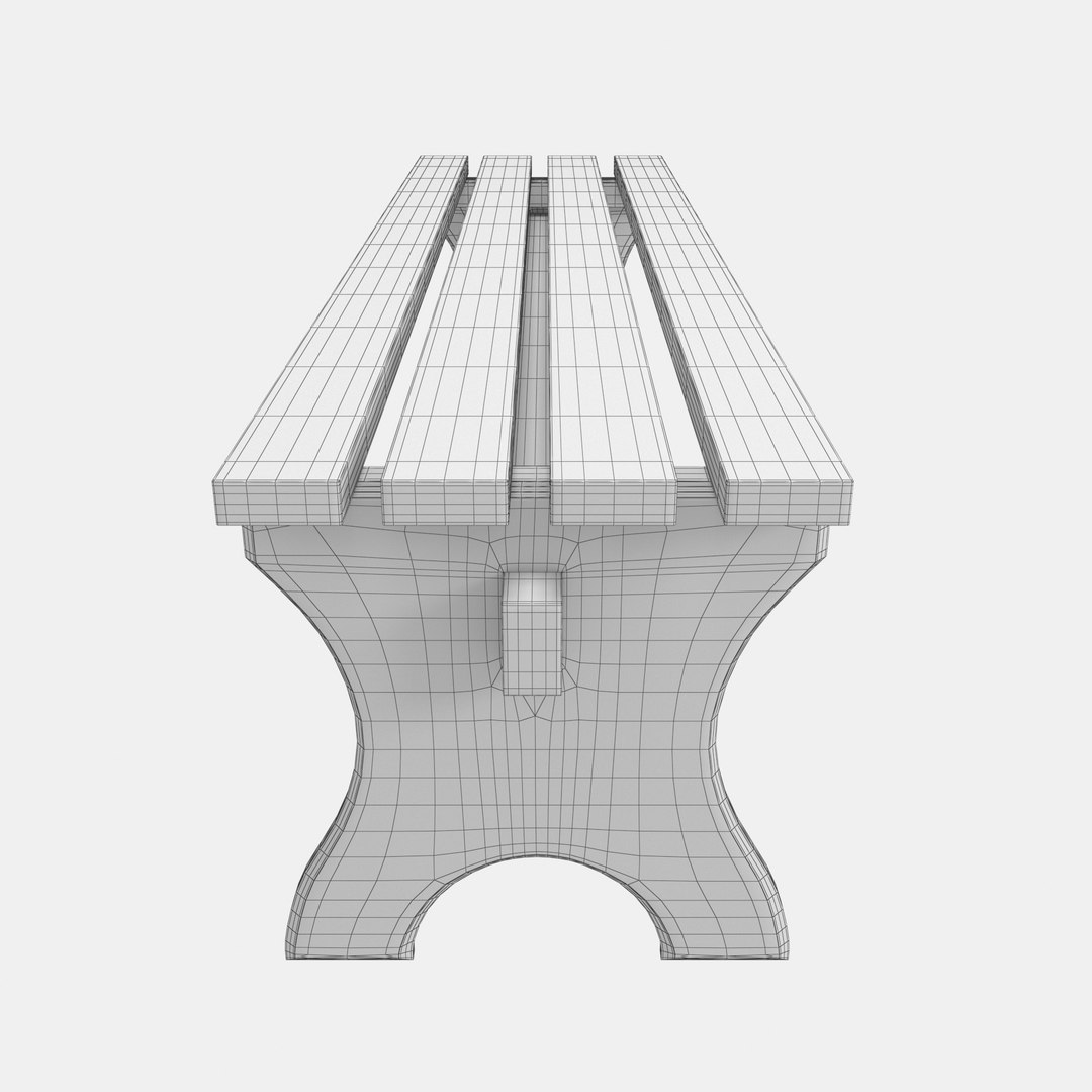 Free Bench Wood 3D Model - TurboSquid 1279402