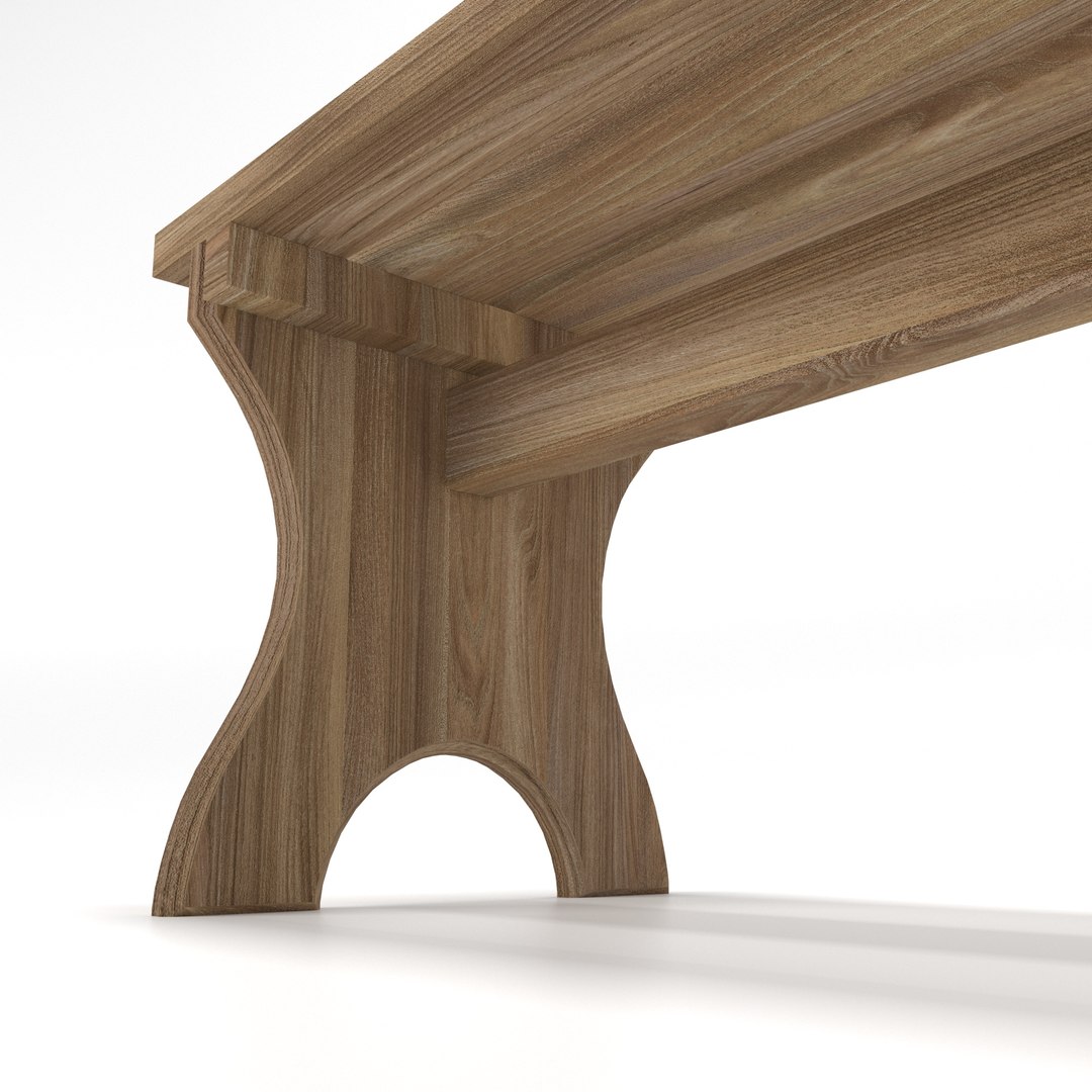 Free Bench Wood 3D Model - TurboSquid 1279402