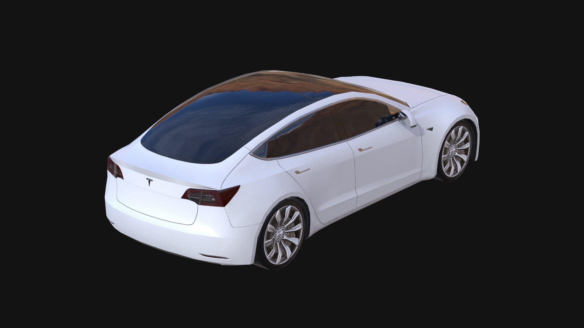3d model pack low-poly tesla s