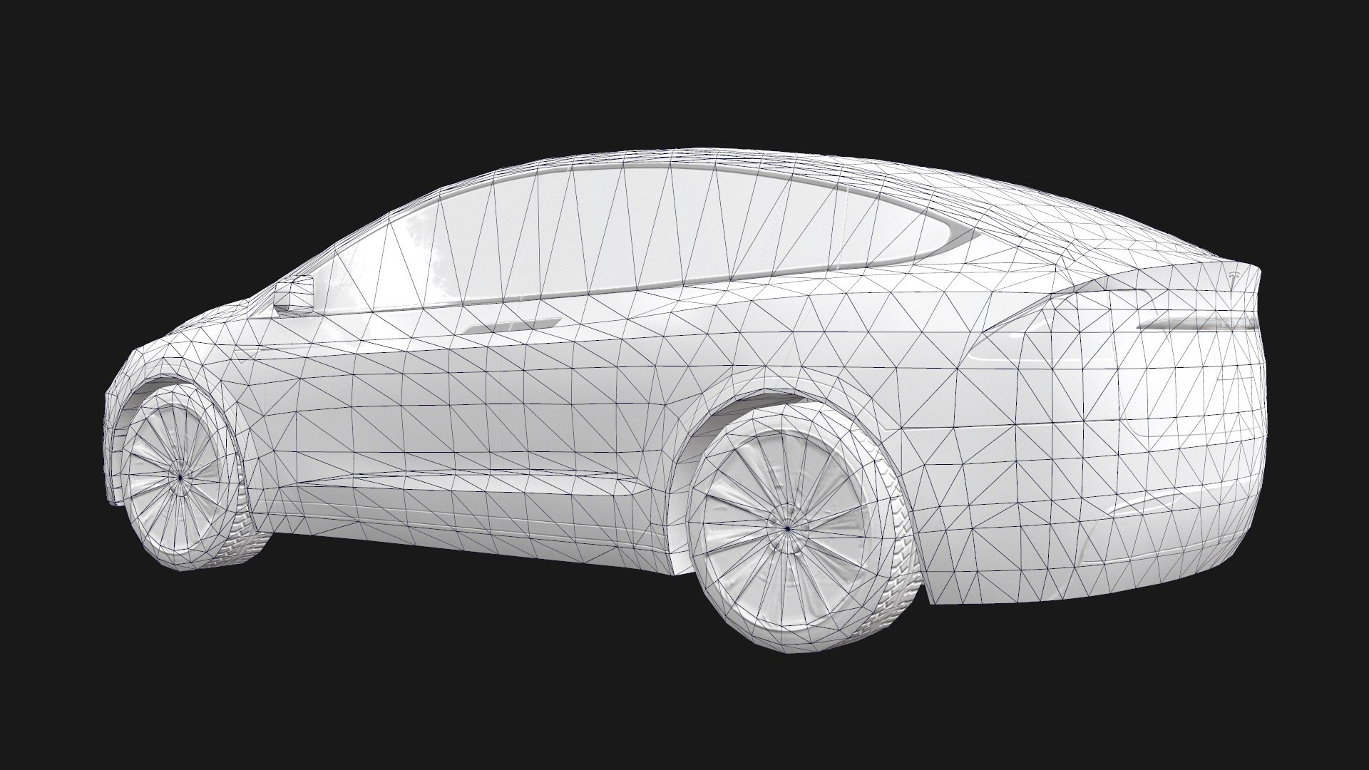 3d model pack low-poly tesla s