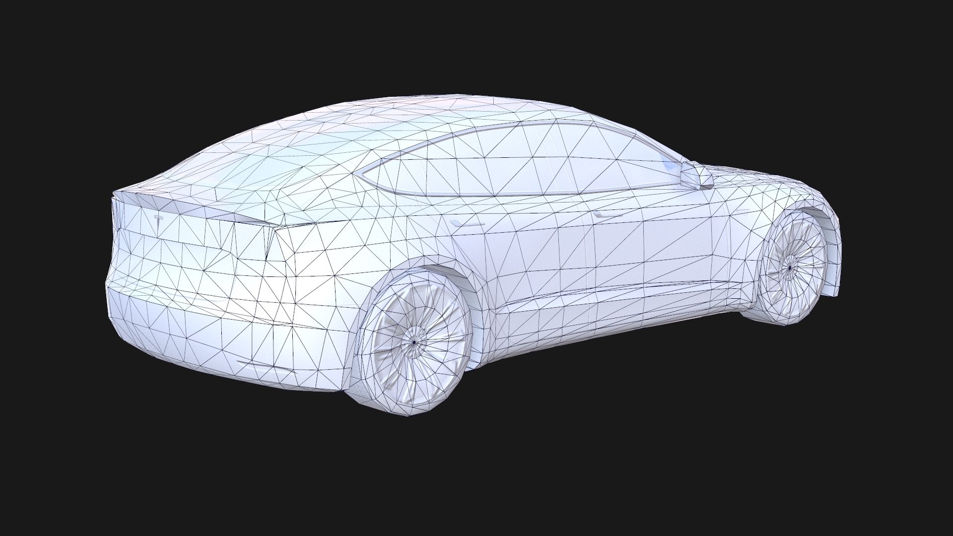 3d model pack low-poly tesla s